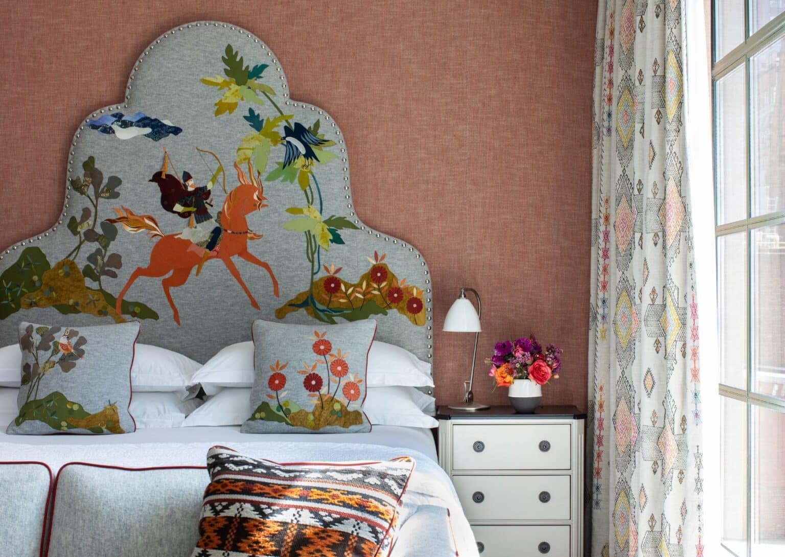 A Headboard That Steals the Show - Kit Kemp Design Studio