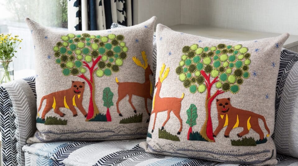 Fine Cell Work - Embroidered Cushions - Kit Kemp Design Studio