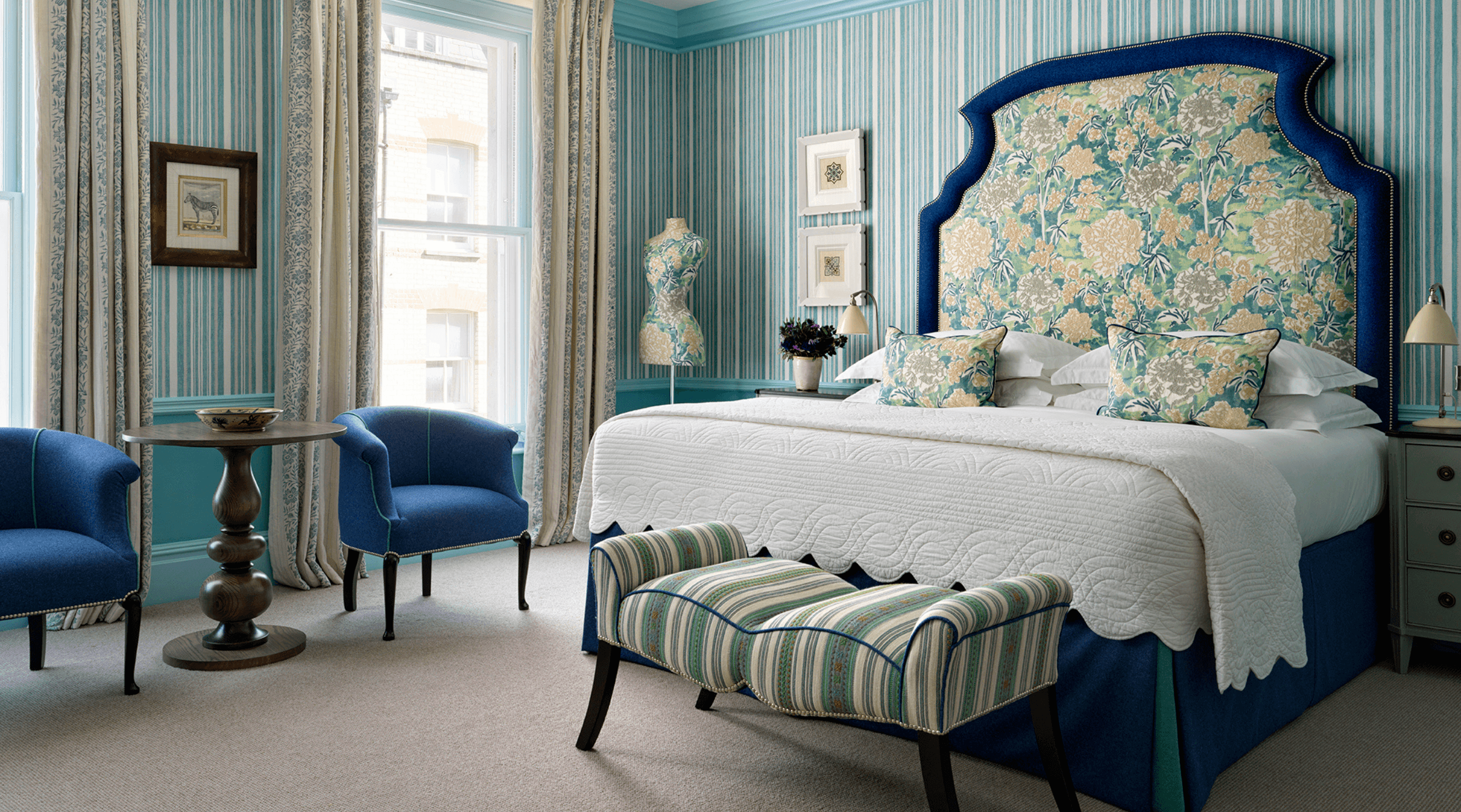 Room 202 at Covent Garden Hotel - Kit Kemp Design Studio