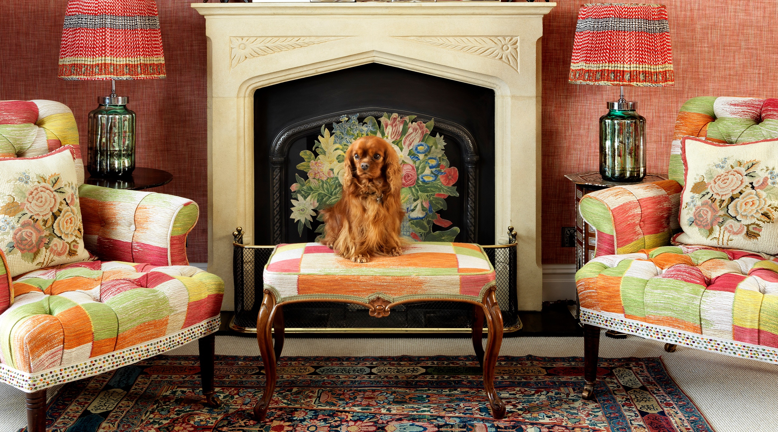 The Clash of Pink and Orange - Kit Kemp Design Studio